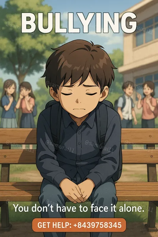 Stop Bullying Secure Help Anime Posters ChatGPT Image Prompt | PromptBase