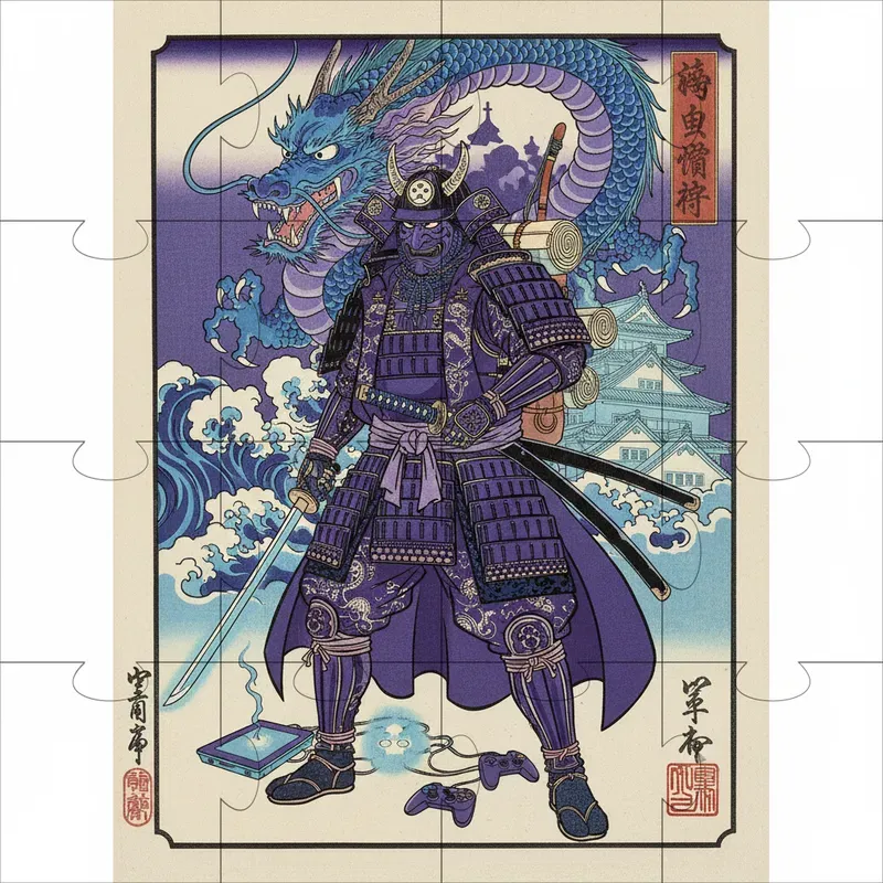 Ukiyoe Heroes Modern Icons Reimagined Gemini Image Prompt | PromptBase