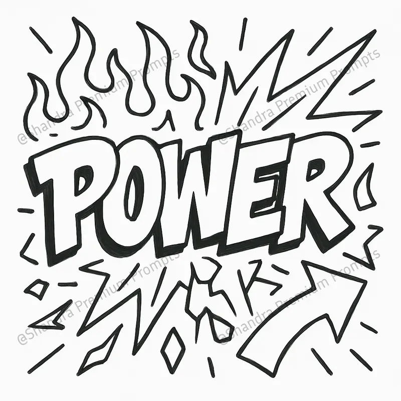 Graffiti Text Coloring Book Page Generators ChatGPT Image Prompt ...