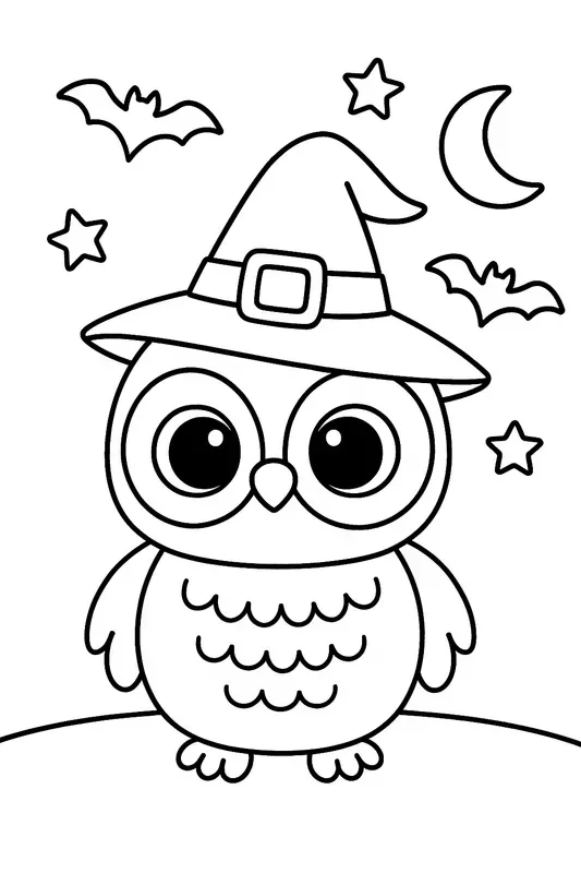 Cute Halloween Animals Coloring Pages ChatGPT Image Prompt | PromptBase