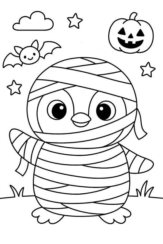 Cute Halloween Animals Coloring Pages ChatGPT Image Prompt | PromptBase
