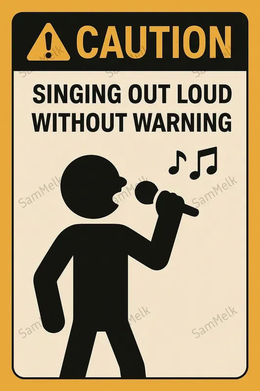 Playful Warning Signs Minimalist Style ChatGPT Image Prompt | PromptBase