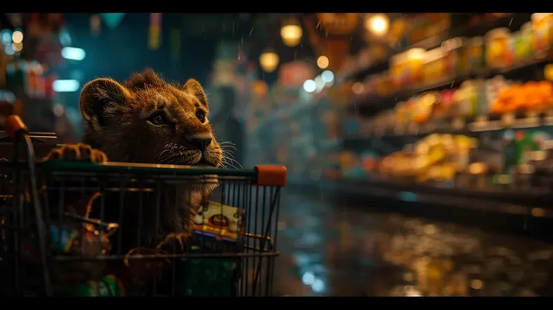 Animals In Shopping Carts Midjourney Prompt | PromptBase