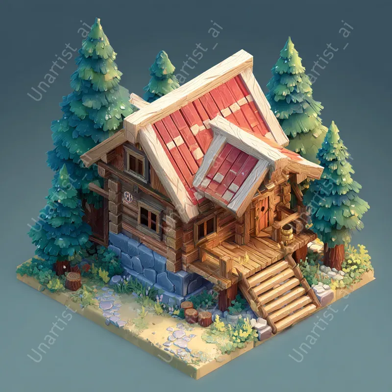 Isometric Game Art Building Concepts Midjourney Prompt | PromptBase