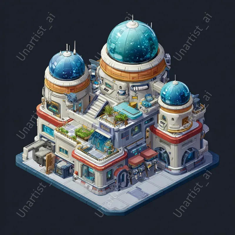 Isometric Game Art Building Concepts Midjourney Prompt | PromptBase