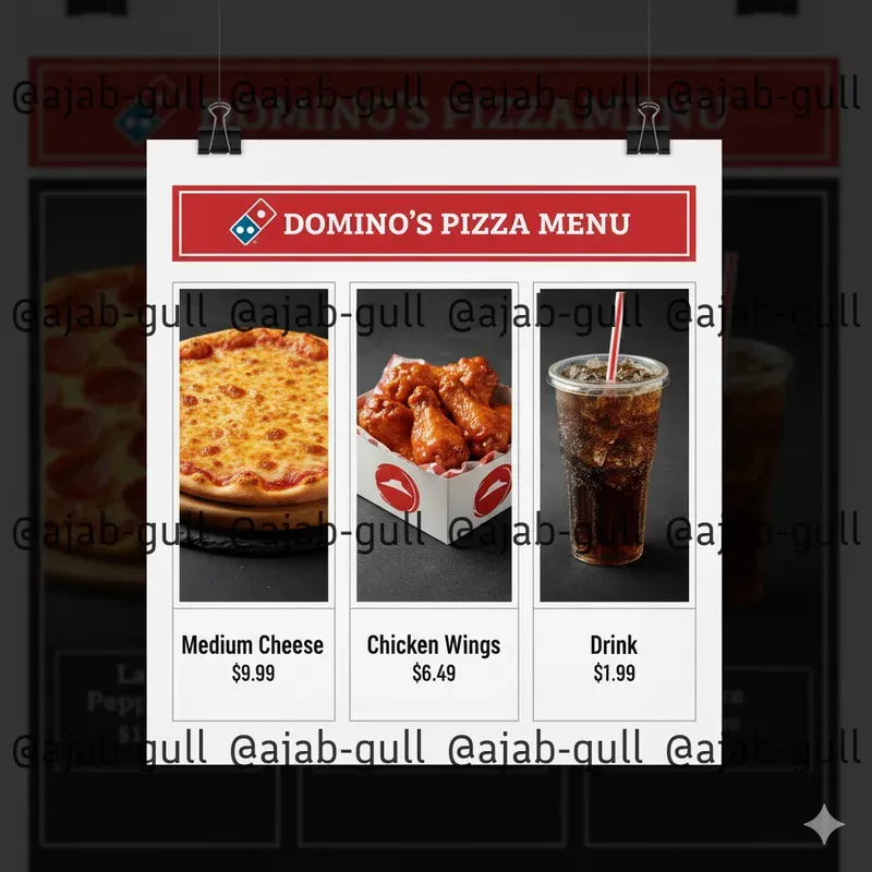Realistic Brand Menu Posters Gemini Image Prompt | PromptBase