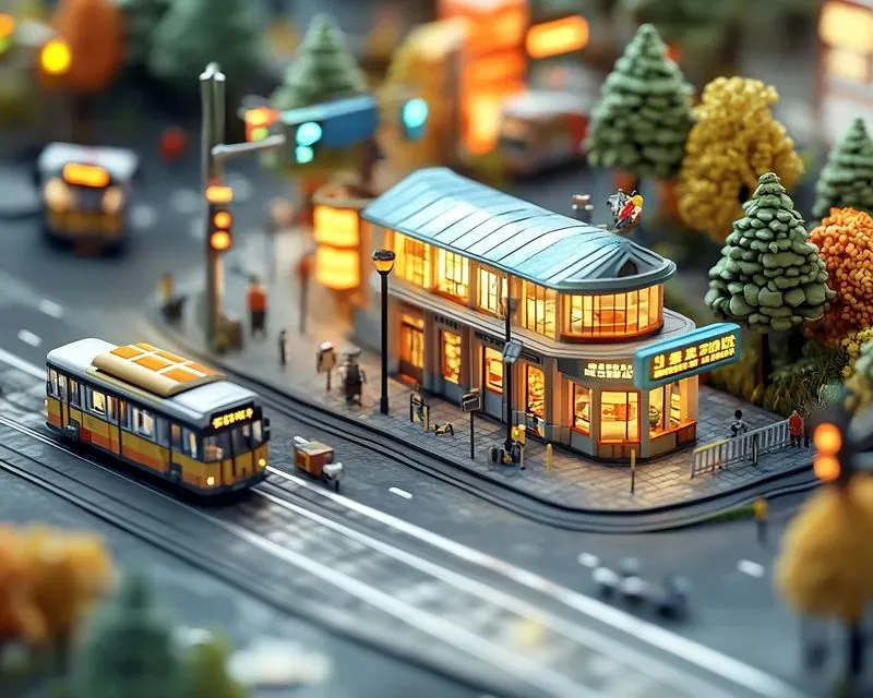Tiny Miniature City Scenes Midjourney Prompt | PromptBase