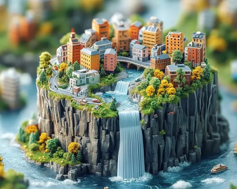 Tiny Miniature City Scenes Midjourney Prompt | PromptBase