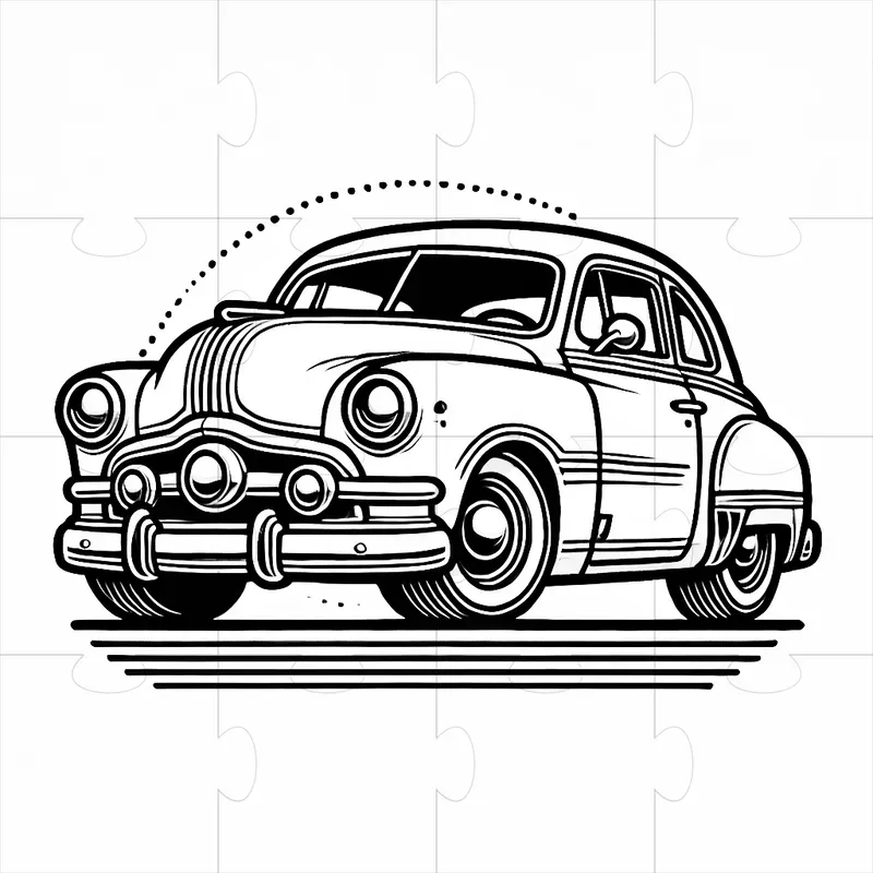 Retro Bold And Easy Coloring Pages DALL·E Prompt | PromptBase