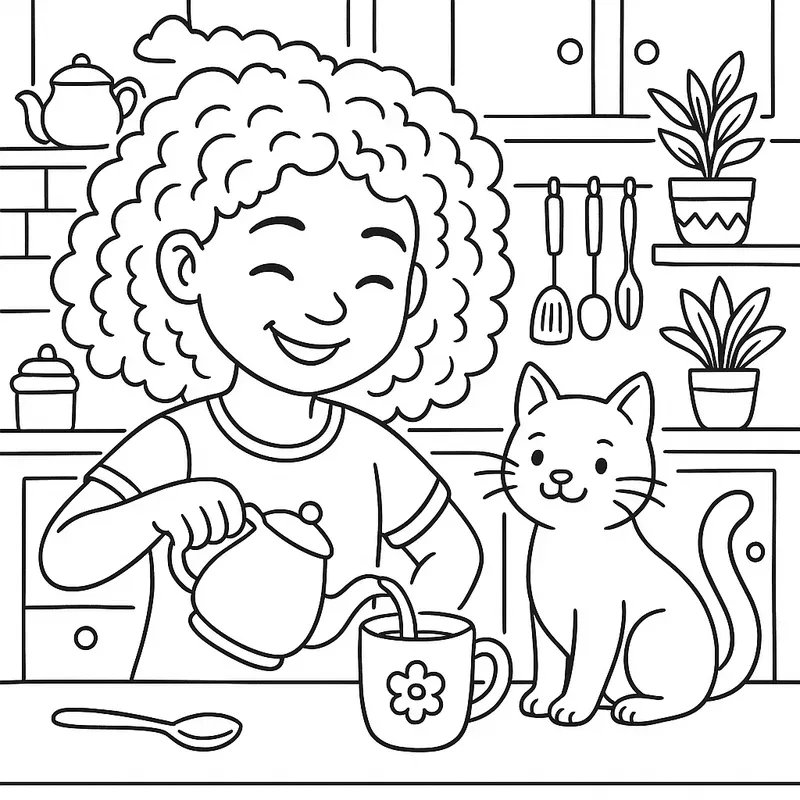 Black Girl Moments Coloring Book Pages ChatGPT Image Prompt | PromptBase