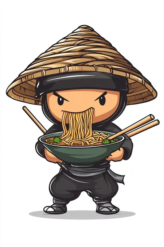 Line Art Food Warrior Mascots Midjourney Prompt | PromptBase