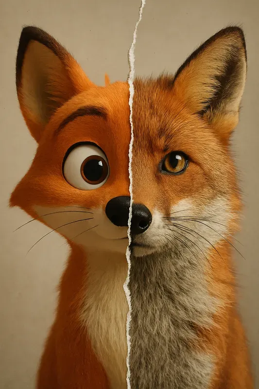 Real Vs Stylized Portraits ChatGPT Image Prompt | PromptBase