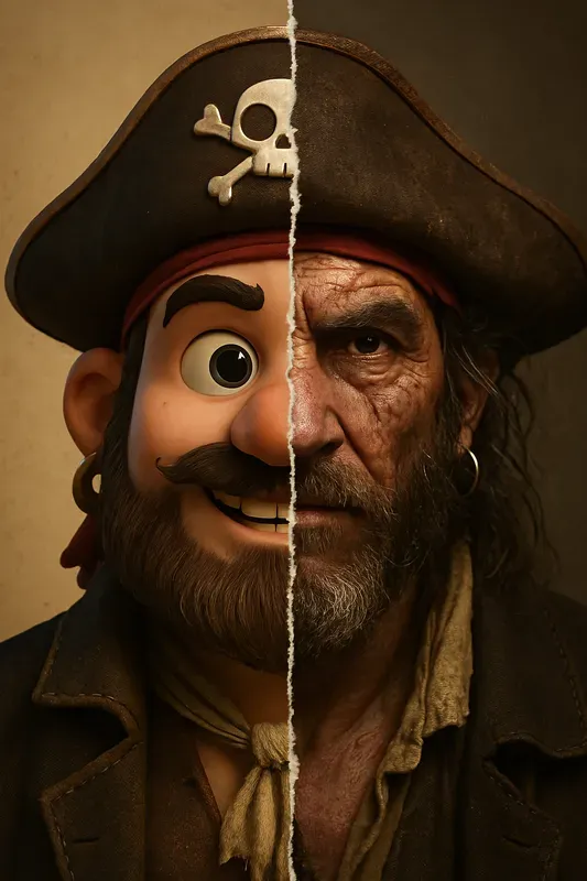 Real Vs Stylized Portraits ChatGPT Image Prompt | PromptBase