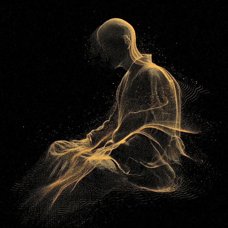 Surreal Ancient Golden Dotwork Art Midjourney Prompt | PromptBase