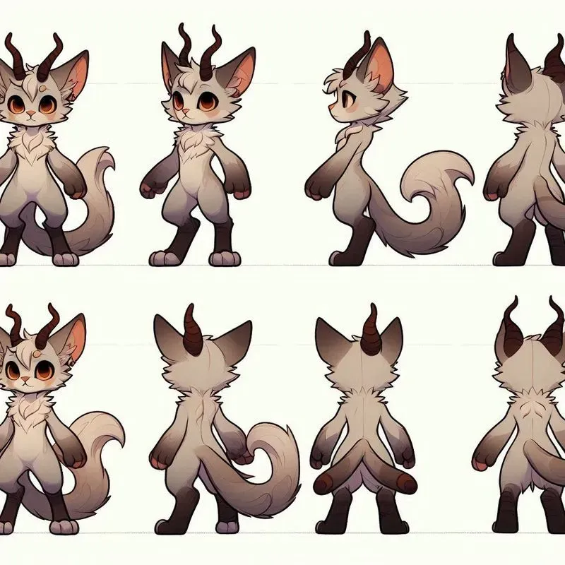 Animal Character Turnaround Sheets ChatGPT Image Prompt | PromptBase