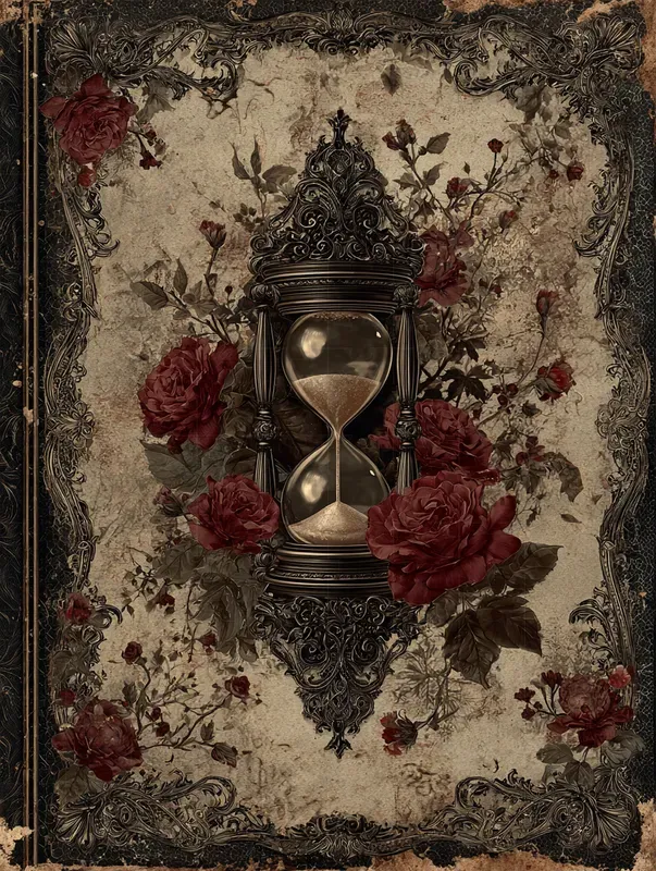 Victorian Gothic Book Covers With Roses Midjourney Prompt | PromptBase