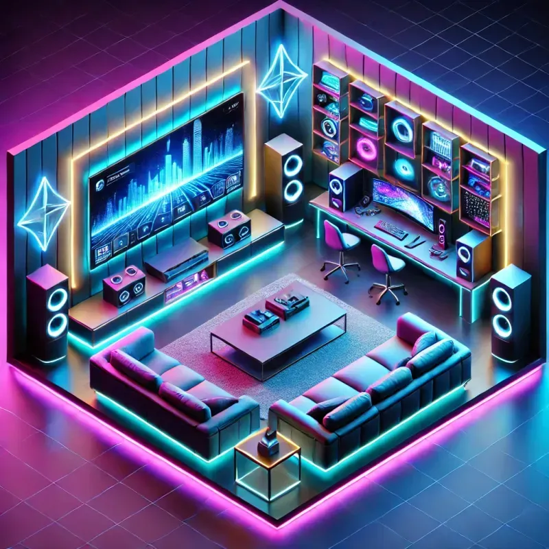 Isometric 3D Room Space Renders DALL·E Prompt | PromptBase