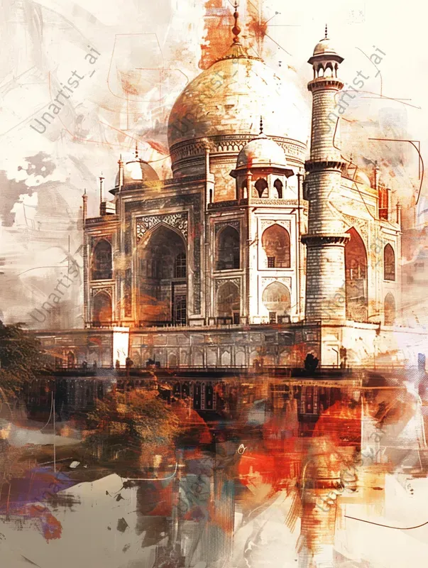 Abstract Art Renderings Of Landmarks Midjourney Prompt | PromptBase