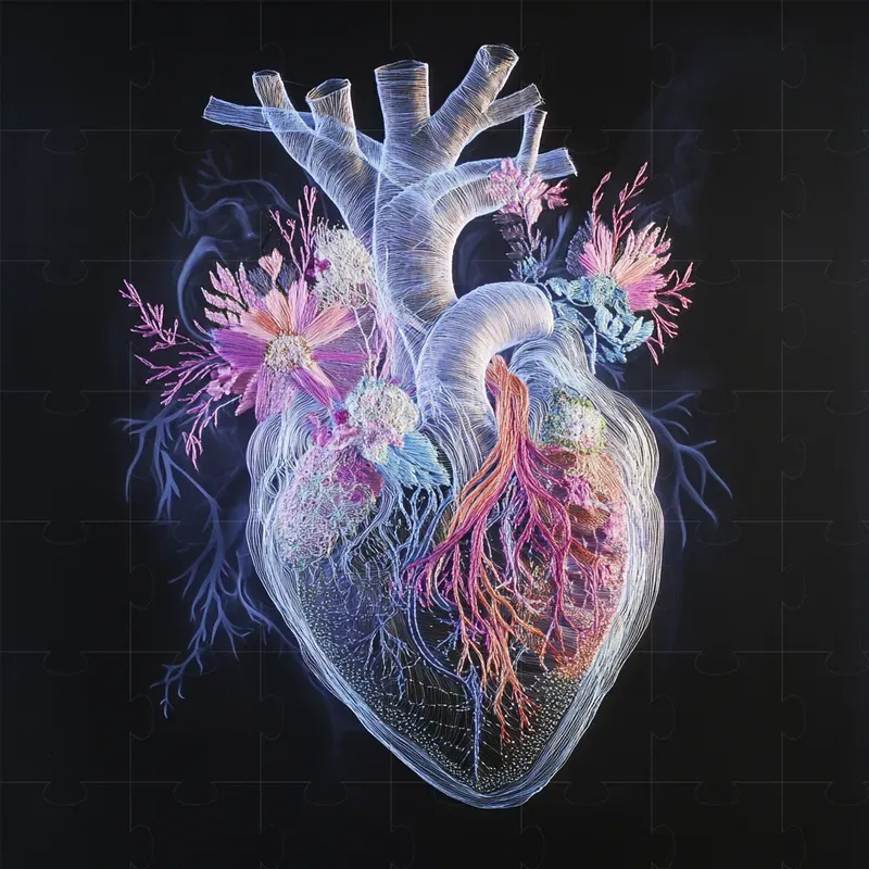 Ethereal Stitch Embroideries On Xray Art Midjourney Prompt | PromptBase