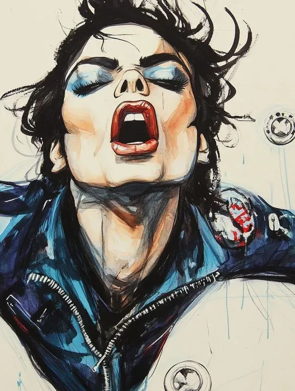 Portraits In 80s Hand Drawings Midjourney Prompt | PromptBase