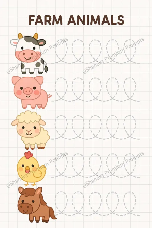 Simple Tracing Worksheets For Preschool ChatGPT Image Prompt | PromptBase