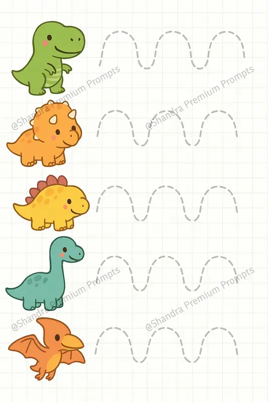 Simple Tracing Worksheets For Preschool ChatGPT Image Prompt | PromptBase