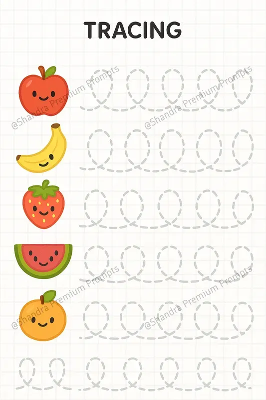 Simple Tracing Worksheets For Preschool ChatGPT Image Prompt | PromptBase