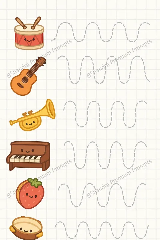 Simple Tracing Worksheets For Preschool ChatGPT Image Prompt | PromptBase