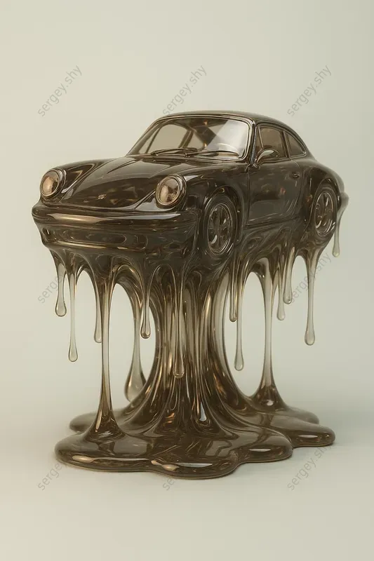 Liquid Glass Melting Sculptures ChatGPT Image Prompt | PromptBase