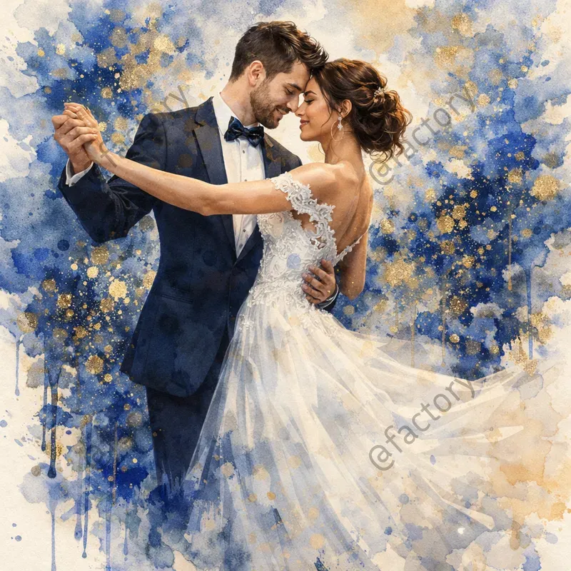 Eternal Love Cinematic Watercolor Couples ChatGPT Image Prompt | PromptBase