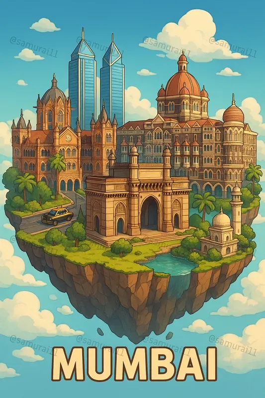 Urban Floating City Wallpaper Posters ChatGPT Image Prompt | PromptBase