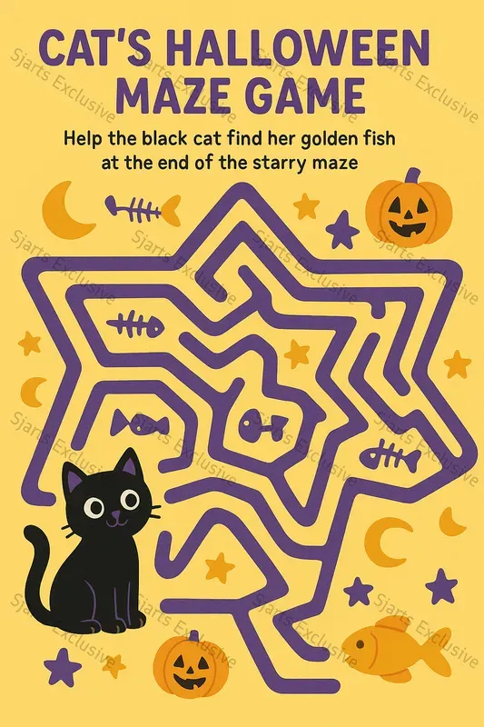 Spooky Halloween Fun Maze Games ChatGPT Image Prompt | PromptBase