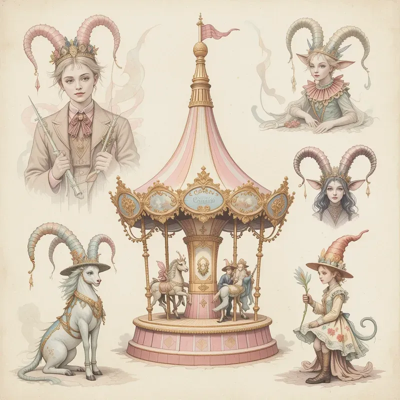 Whimsical Circus Watercolor Clipart Sets Midjourney Prompt | PromptBase