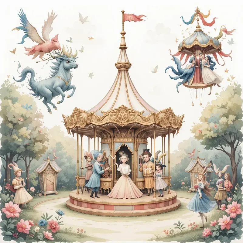 Whimsical Circus Watercolor Clipart Sets Midjourney Prompt | PromptBase