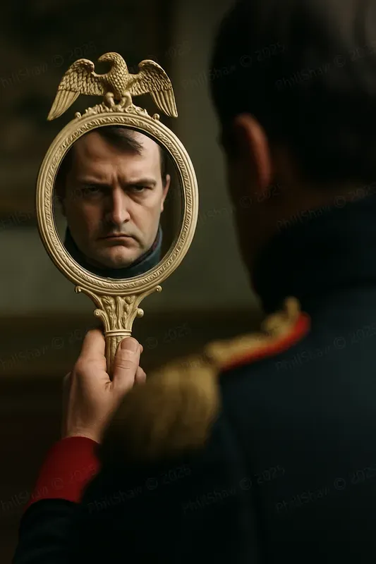Over Shoulder Mirror Holder Portraits ChatGPT Image Prompt | PromptBase