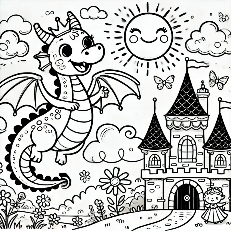 Whimsical Fun Coloring Book Pages DALL·E Prompt | PromptBase