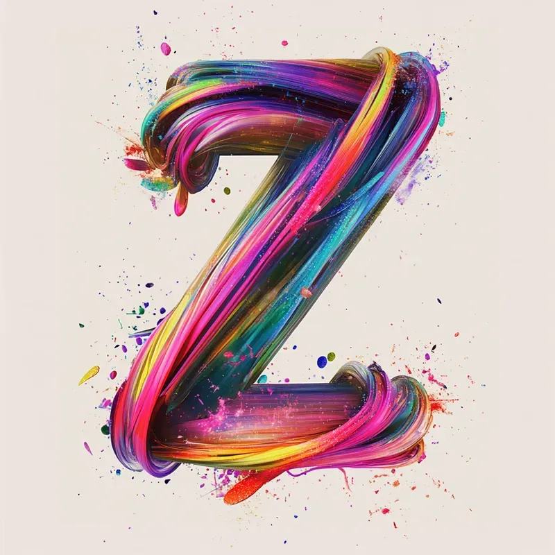 Vibrant 3D Letters With Rainbow Ribbons Midjourney Prompt | PromptBase