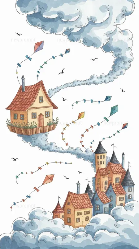 Magical Bridges Houses Ideogram Prompt | PromptBase