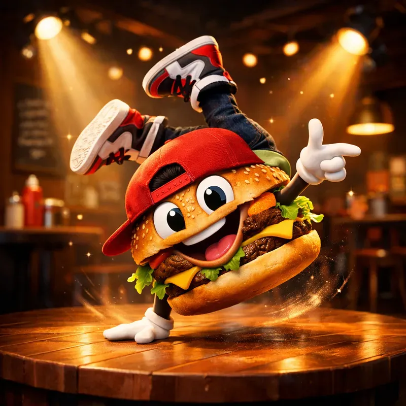 Dancing Food Characters 3D ChatGPT Image Prompt | PromptBase
