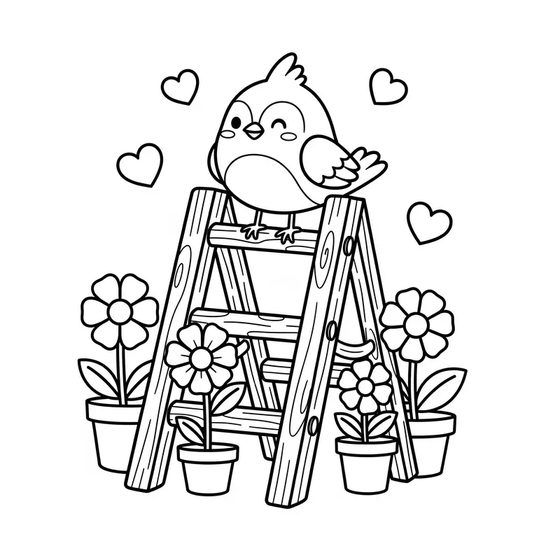 Kawaii Animals Coloring Books Line Art Gemini Image Prompt | PromptBase