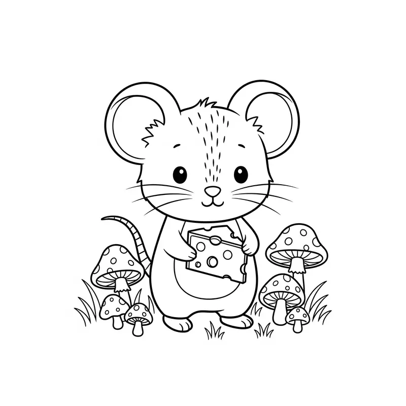 Kawaii Animals Coloring Books Line Art Gemini Image Prompt | PromptBase