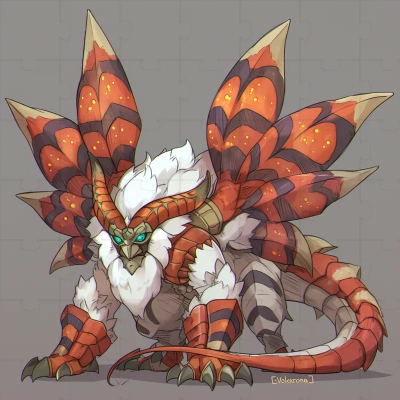 Monster Hunter Fusion Pokemon Drawings Midjourney Prompt | PromptBase