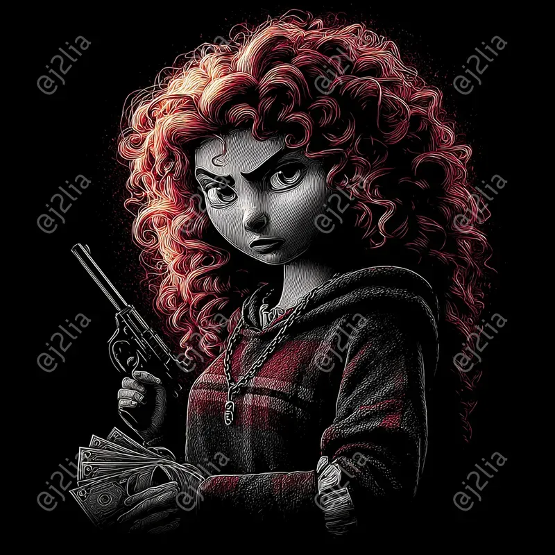 Disney Character Gangster Portraits Midjourney Prompt | PromptBase