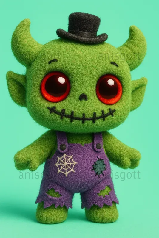 Spooky Cute Felt Character Cliparts ChatGPT Image Prompt | PromptBase