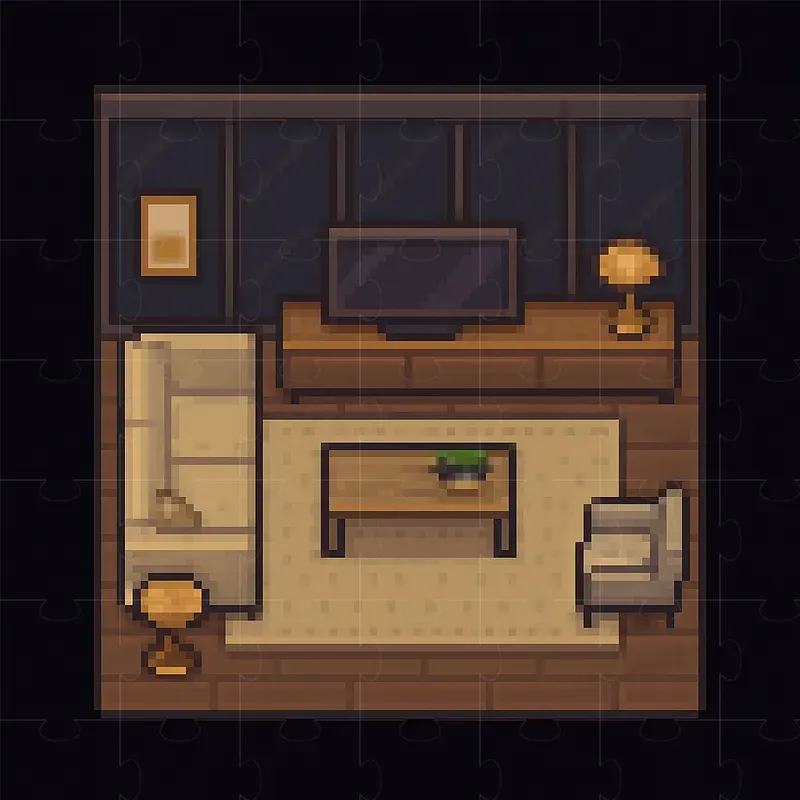 Topdown Pixel Art Interiors ChatGPT Image Prompt | PromptBase