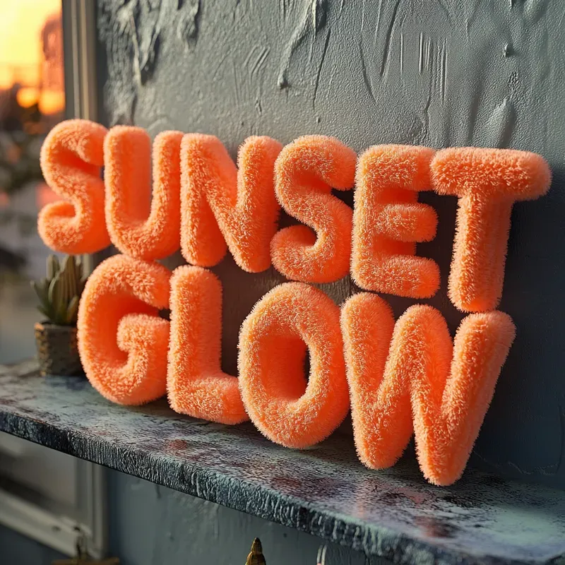 Fuzzy 3D Letters With Stylish Texts Midjourney Prompt | PromptBase