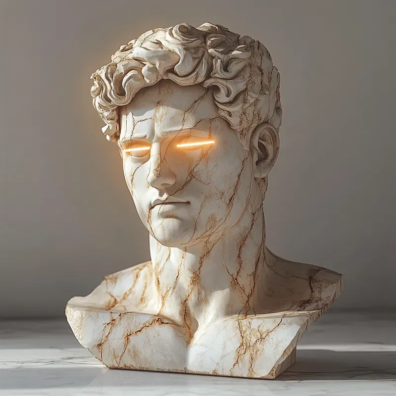 Marble Meme Greek Statues Midjourney Prompt | PromptBase