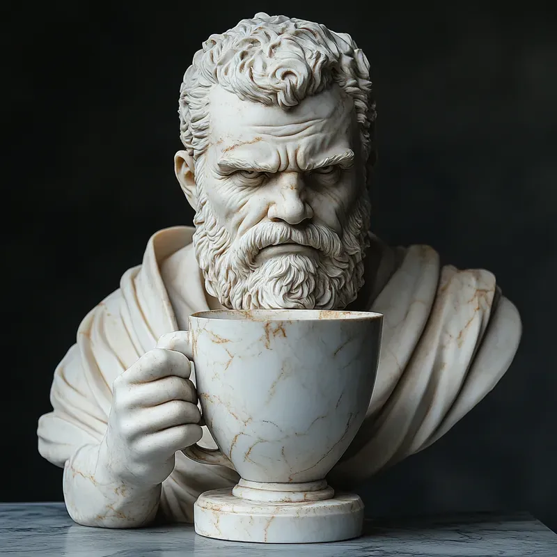 Marble Meme Greek Statues Midjourney Prompt | PromptBase