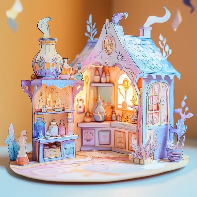 Papercraft Mini Worlds Midjourney Prompt | PromptBase