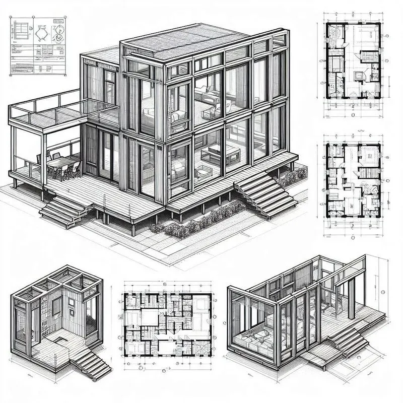 Technical Blueprint Design Prototypes DALL·E Prompt | PromptBase